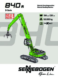 Sennebogen 840 R Specifications CraneMarket