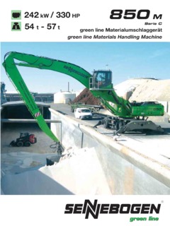 Material Handlers Sennebogen Specifications CraneMarket