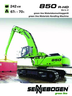 Sennebogen 850 R-HD Specifications CraneMarket