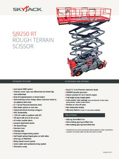 Scissor Lifts Rough Terrain Skyjack SJ9250 RT Specifications CraneMarket