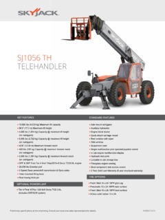 Telehandlers Forklifts & Lift Trucks Skyjack Specifications CraneMarket