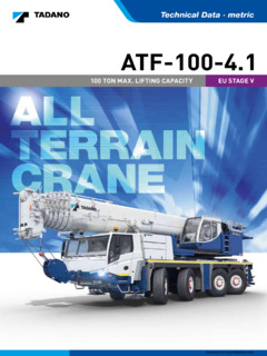 Tadano ATF 100-4.1 Specifications CraneMarket