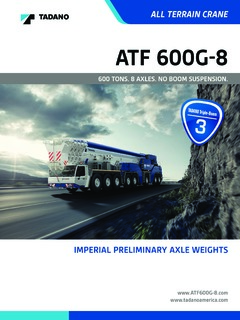 Tadano ATF 600G-8 Specifications CraneMarket