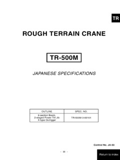 Tadano TR-500M-3 Specifications CraneMarket