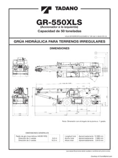 Tadano GR-550 Series Specifications CraneMarket