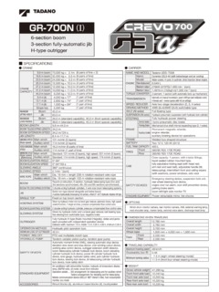 Tadano GR-700N-1 Specifications CraneMarket