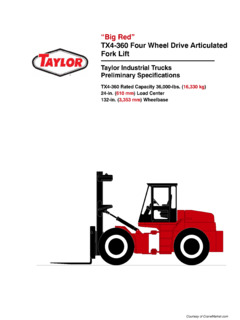 Taylor TX4-360 Specifications CraneMarket