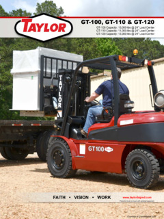 Lift Truck Forklifts Taylor Specifications CraneMarket