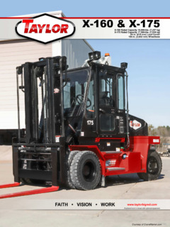 Taylor X-160 Specifications CraneMarket