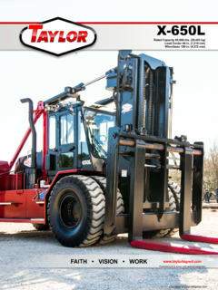 Taylor X-650L Specifications CraneMarket