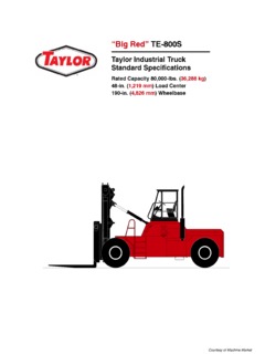 Taylor TE-800S Specifications CraneMarket