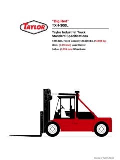 Taylor TXH-300L Specifications CraneMarket