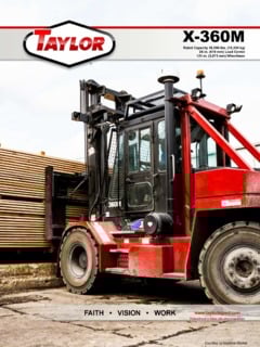 Taylor X-360M Specifications CraneMarket