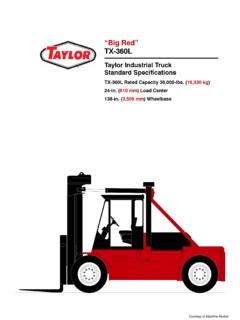 Taylor TX-360L Specifications CraneMarket