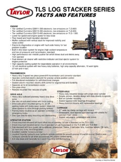 Taylor TLS-1000 Specifications CraneMarket