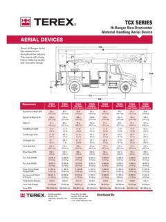 Bucket Truck Aerial Platforms Terex Specifications CraneMarket