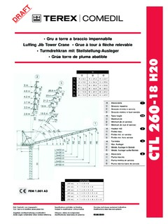 Cranes Hoists & Material Handlers Tower Terex Comedil CTL 260-18 H20 ...