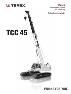 Crawler Cranes Terex Specifications CraneMarket