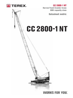 Crawler Cranes Terex CC 2800-1 NT Specifications CraneMarket