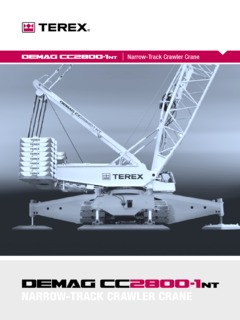Crawler Cranes Terex Demag CC 2800-1 NT Specifications CraneMarket