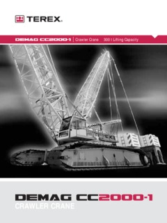 Crawler Cranes Terex Demag Specifications CraneMarket