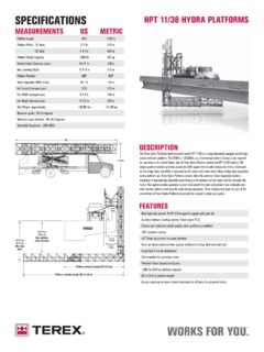 Truck Mounted Terex Hydra Platforms HPT 11/38 Specifications CraneMarket