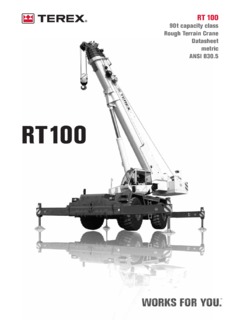 Terex RT 100 Specifications CraneMarket