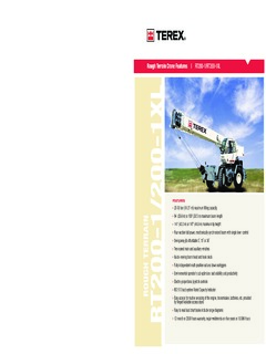 Terex RT 200-1 Specifications CraneMarket