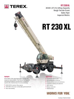 Terex RT 230 Series Specifications CraneMarket