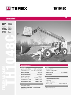 Telehandlers Terex Specifications CraneMarket