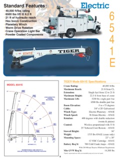 Tiger Cranes Specifications CraneMarket