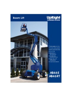 Boom Lifts-Articulating UpRight Specifications CraneMarket