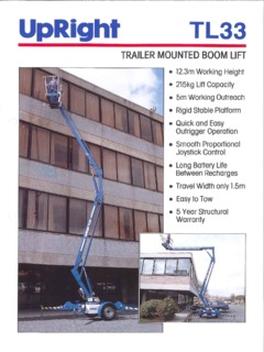 UpRight TL33 Specifications CraneMarket