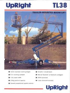 UpRight TL38 Specifications CraneMarket