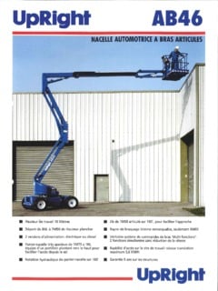 UpRight AB46 Specifications CraneMarket
