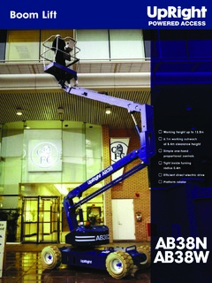 UpRight AB38N Specifications CraneMarket