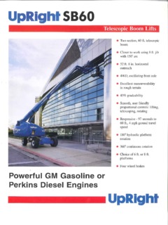 UpRight SB60 Specifications CraneMarket