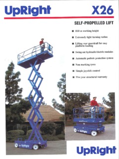 Scissor Lifts Electric UpRight Specifications CraneMarket