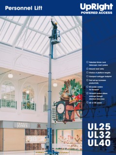 UpRight UL25 Specifications CraneMarket