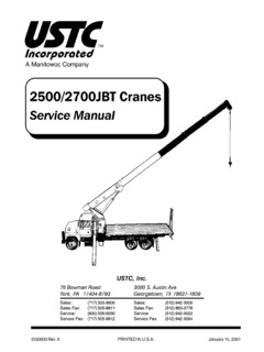 Boom Trucks USTC Specifications CraneMarket