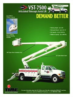 Versalift VST-7500 Specifications CraneMarket