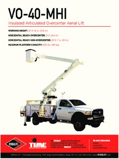 Versalift VO-40-MHI Specifications CraneMarket