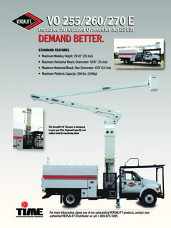 Versalift VO-260 Specifications CraneMarket