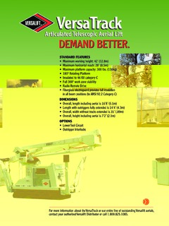 Versalift VersaTrack Specifications CraneMarket