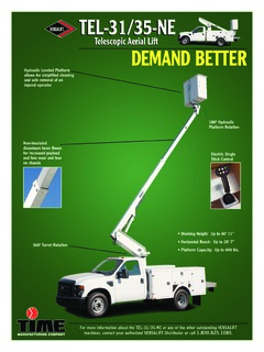 Versalift TEL-31-NE Specifications CraneMarket