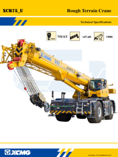Rough Terrain Cranes XCMG Specifications CraneMarket