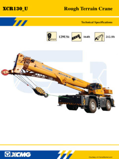Rough Terrain Cranes XCMG Specifications CraneMarket